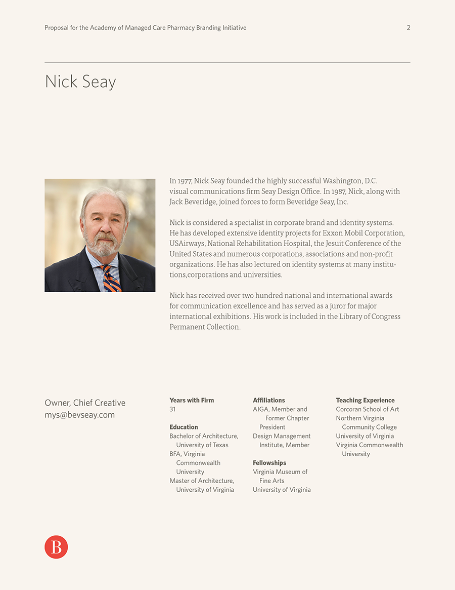 Beveridge Seay Brand Guidelines » Proposals and presentations